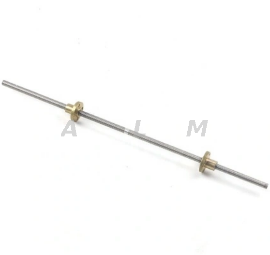 8mm Diameter Round Flanged Brass Nut Bi-directional Tr8x1 Lead Screw ...